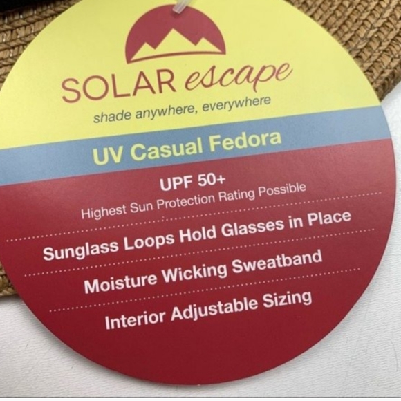 Solar Escape | Accessories | New Solar Escape Fedora Upf 5 Protection ...